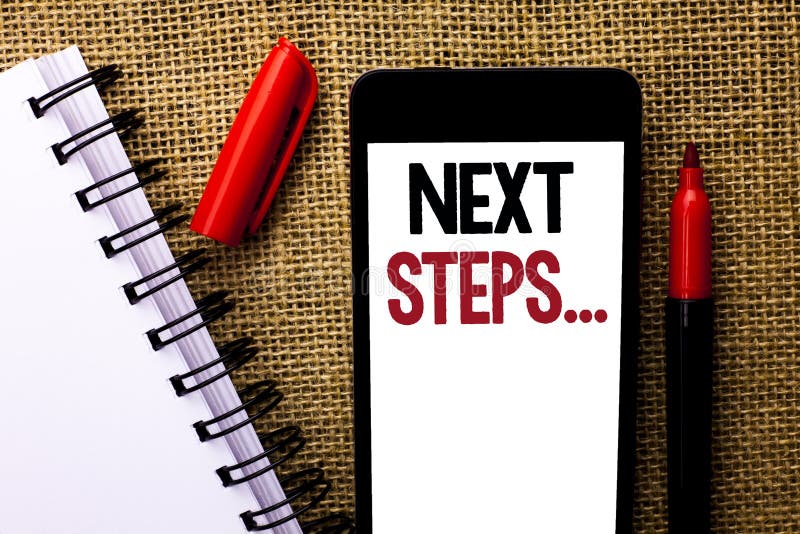 Handwriting Text Next Steps... Stock Photo - Image of mentoring, guide ... Handwriting Text Next Steps... Stock Photo - Image of mentoring, guide ...