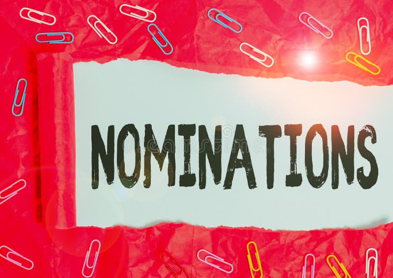 Handwriting Text Nominations. Concept Meaning Action of Nominating or ...