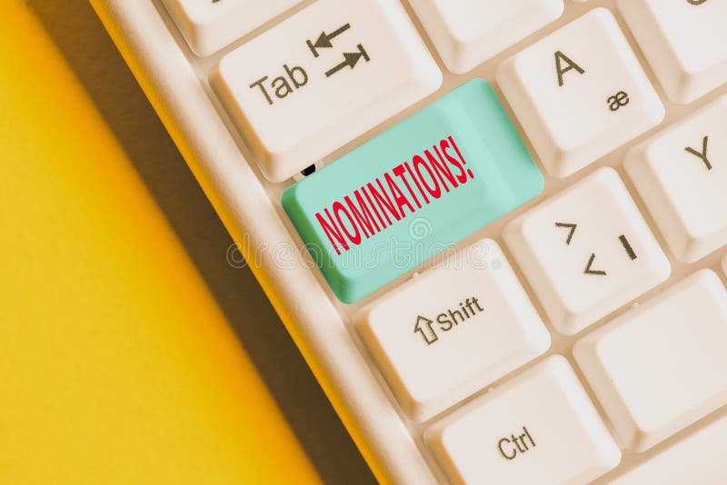 Handwriting Text Nominations. Concept Meaning Action of Nominating or ...