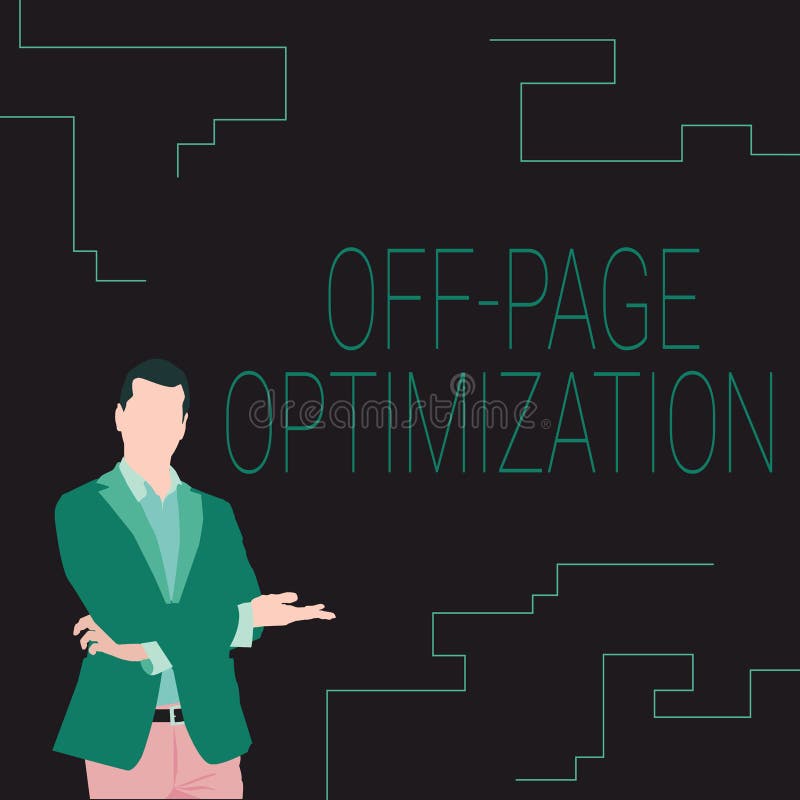 Hand Writing Sign Off Page Optimization. Word Written on Website ...