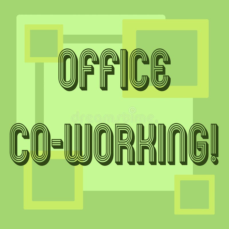 Handwriting Text Office Co Working. Concept Meaning Business Services ...