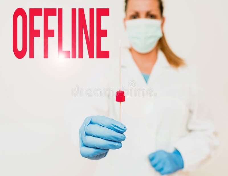 Handwriting Text Offline. Business Idea Not Having Directly Connected ...