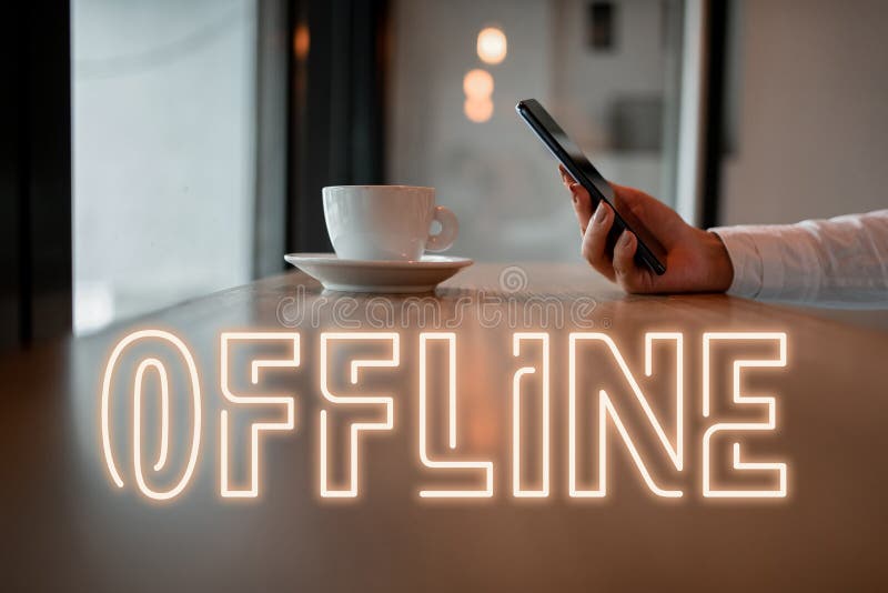 Handwriting Text Offline. Business Overview Not Having Directly ...