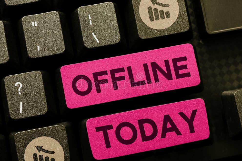 Sign Displaying Offline. Conceptual Photo Not Having Directly Connected ...