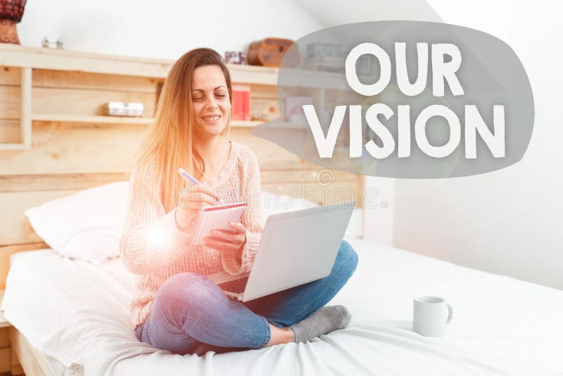 Handwriting Text Our Vision. Business Showcase Serves As Clear Guide ...