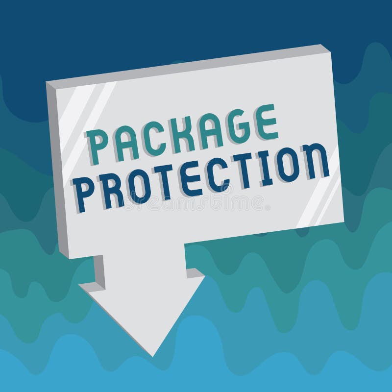 Handwriting Text Package Protection. Concept Meaning Wrapping and ...