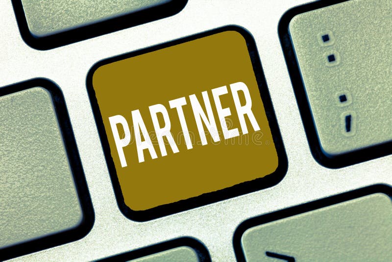 Handwriting Text Partner. Concept Meaning People Engaged Together in ...