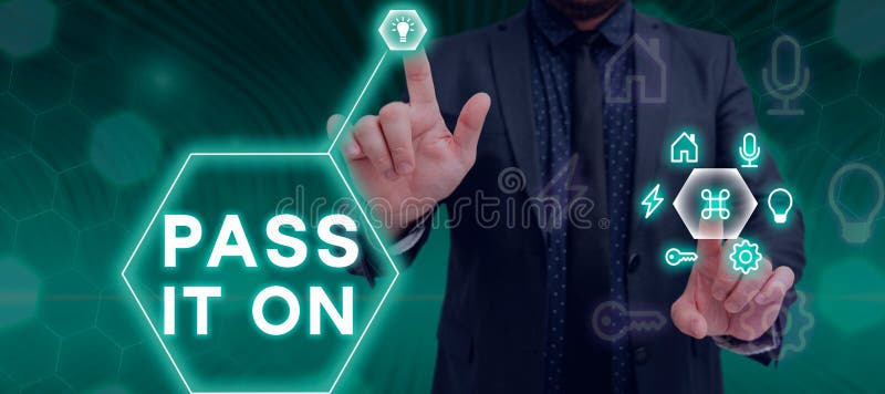 Handwriting Text Pass it on. Business Showcase Share Something with ...