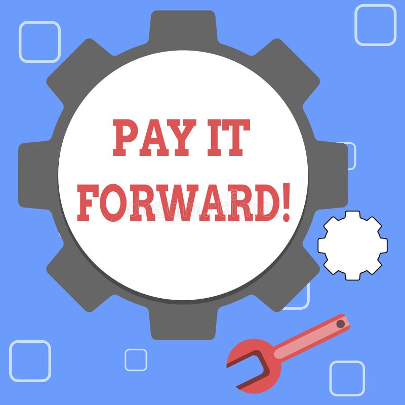 Handwriting Text Pay it Forward. Concept Meaning Do the Payment a ...