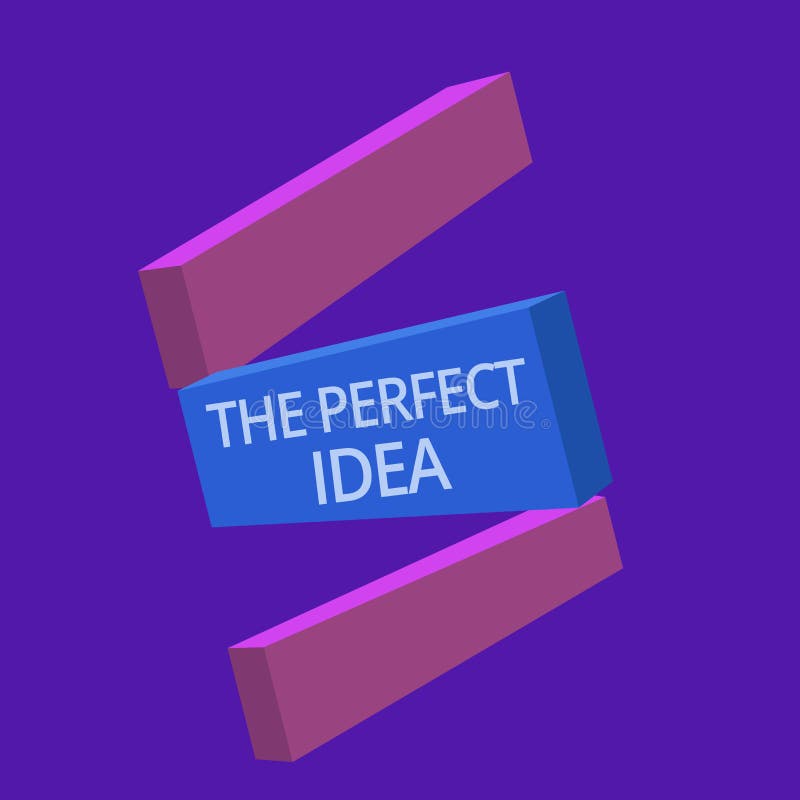 Handwriting Text the Perfect Idea. Concept Meaning Exceptional Thought ...