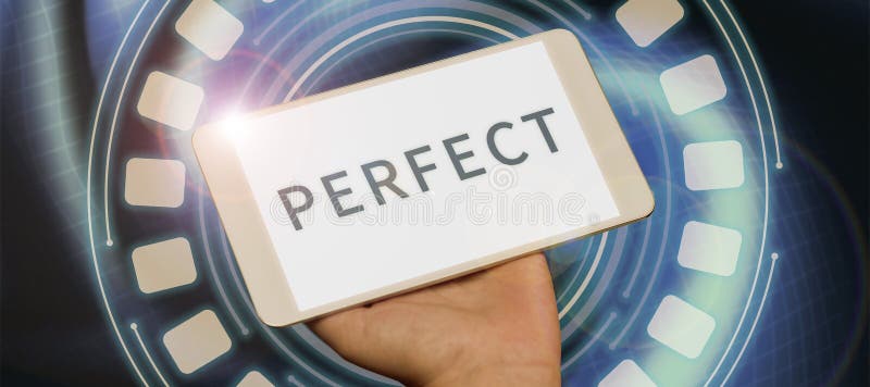 Handwriting Text Perfect. Word for Complete without Defects or ...