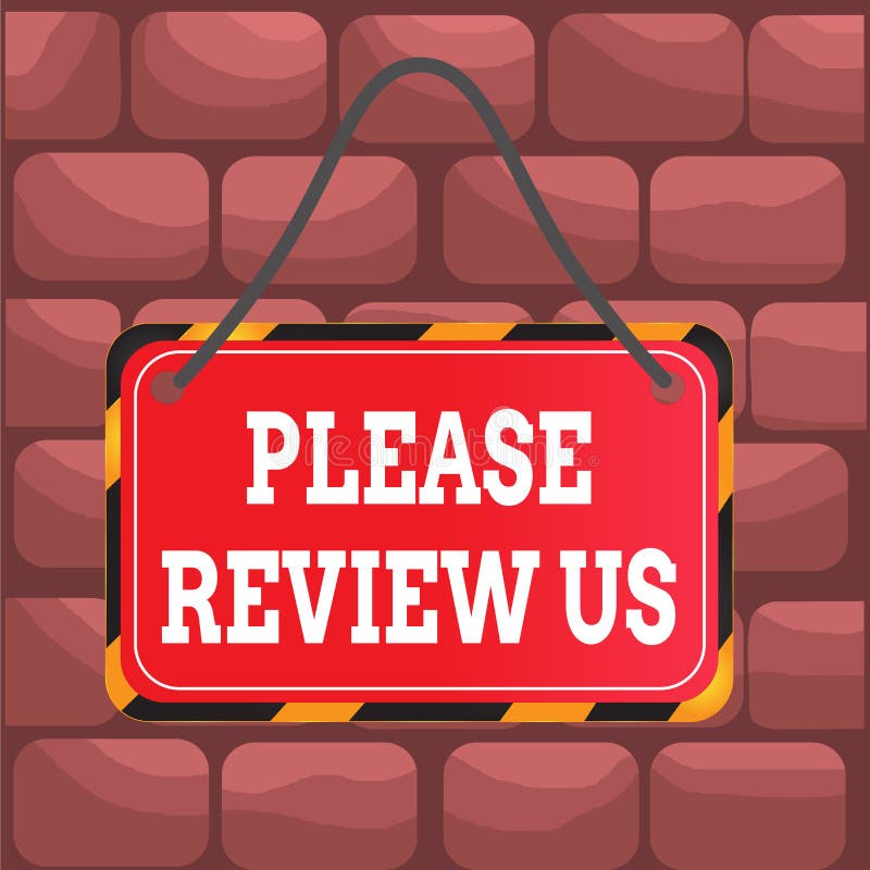 Handwriting Text Please Review Us. Concept Meaning Situation or System ...