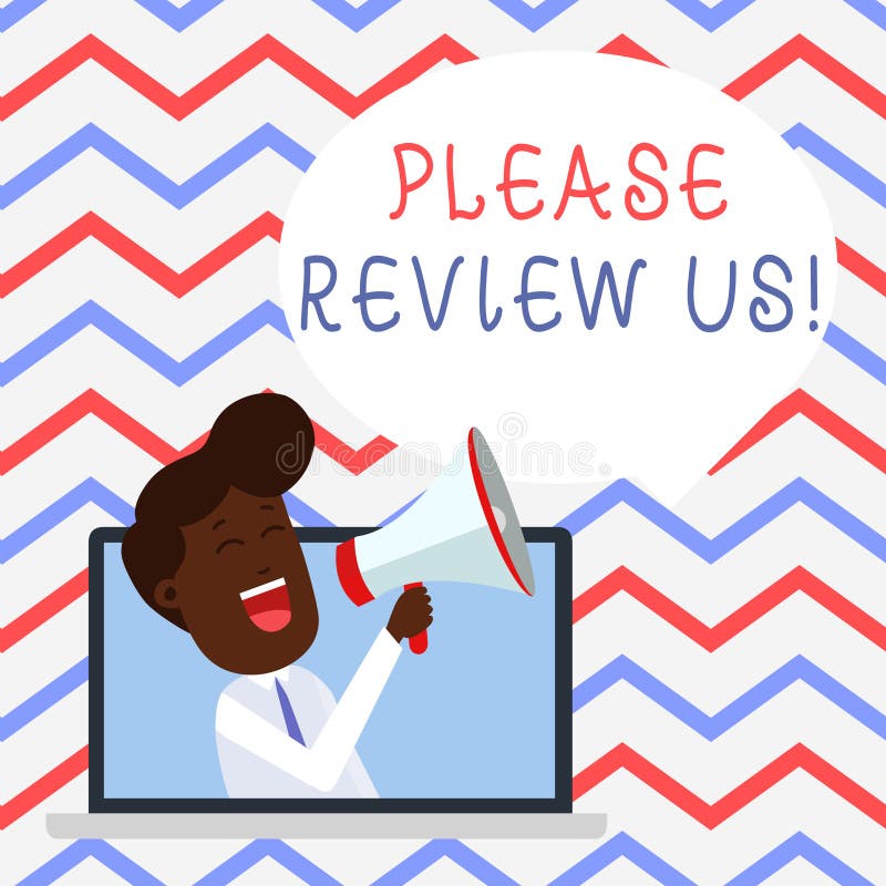 Handwriting Text Please Review Us. Concept Meaning Situation or System ...