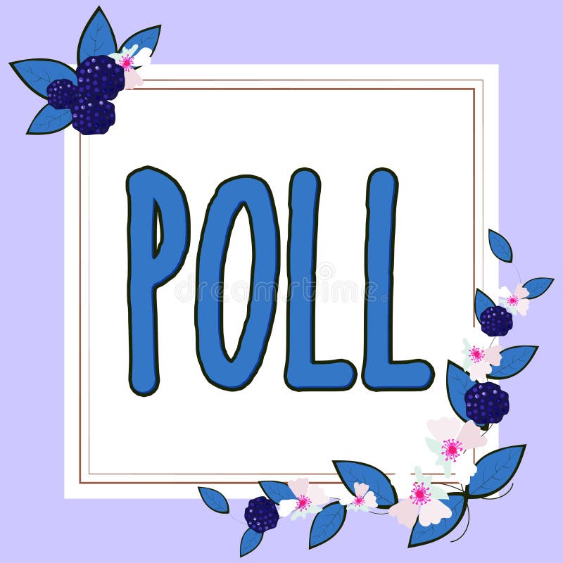 Handwriting Text Poll. Internet Concept Record of the Number of Votes ...