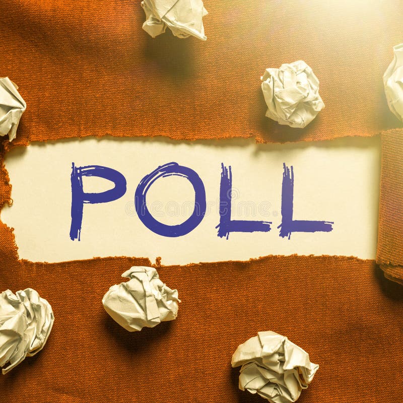 Sign Displaying Poll Conceptual Photo Record Of The Number Of Votes