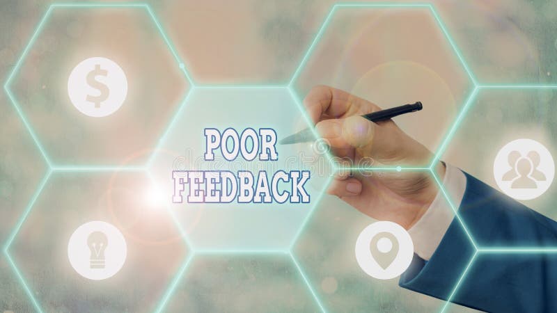 Handwriting Text Poor Feedback. Concept Meaning a Response or Reaction ...