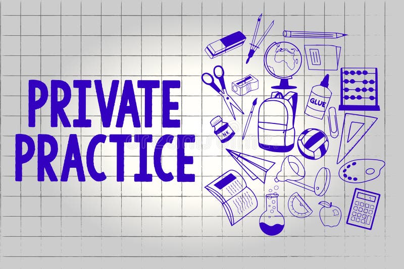 Handwriting Text Private Practice. Concept Meaning Work of Professional ...