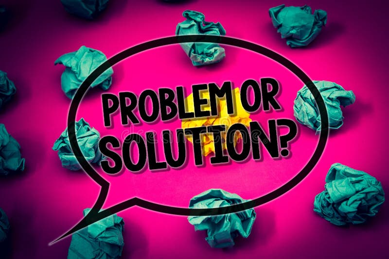 Handwriting Text Problem or Solution Question. Concept Meaning Think ...