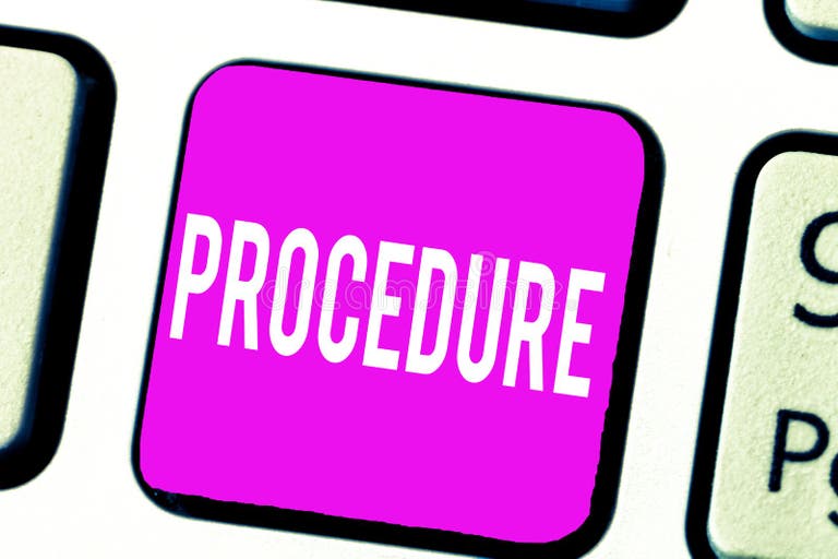 Handwriting Text Procedure. Concept Meaning Established Official Way of ...