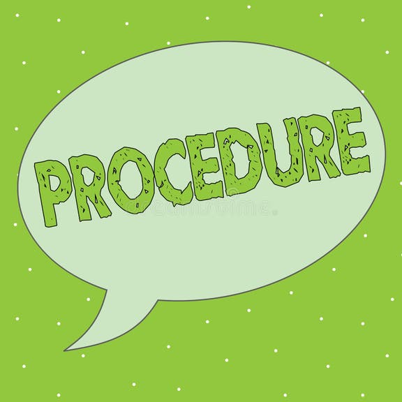 Handwriting Text Procedure. Concept Meaning Established Official Way of ...