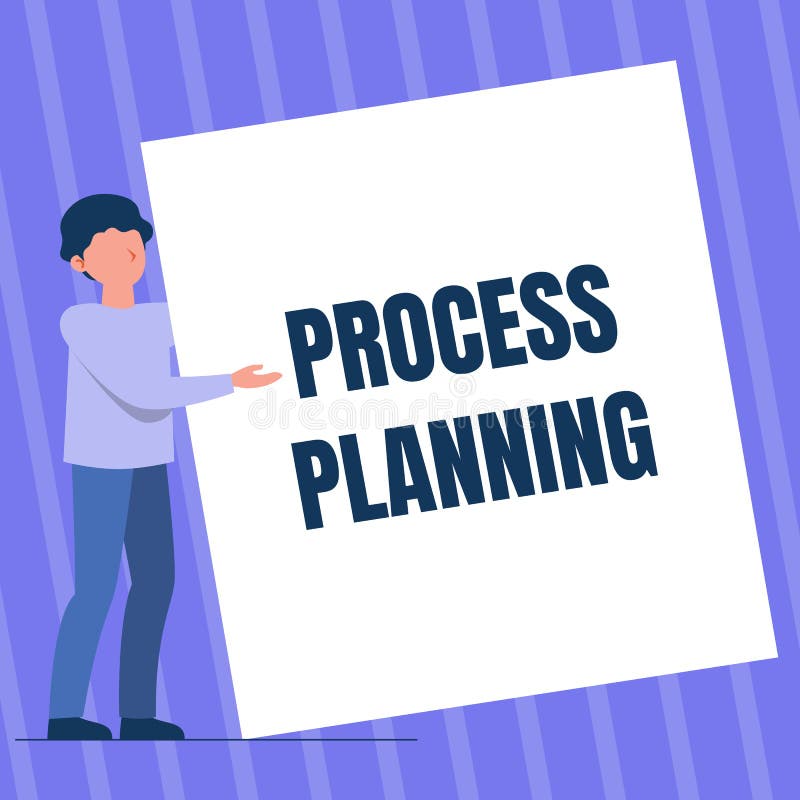 Hand Writing Sign Process Planning. Business Concept the Development of ...