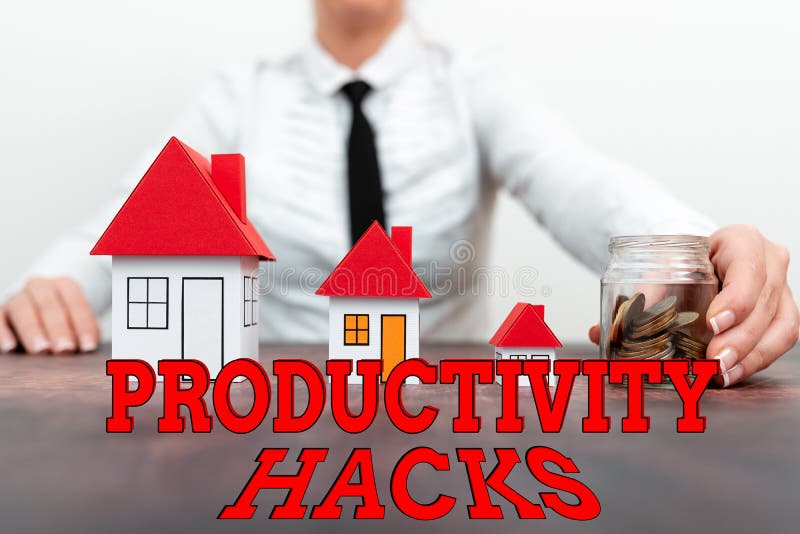 Handwriting Text Productivity Hacks. Internet Concept Tricks that You ...