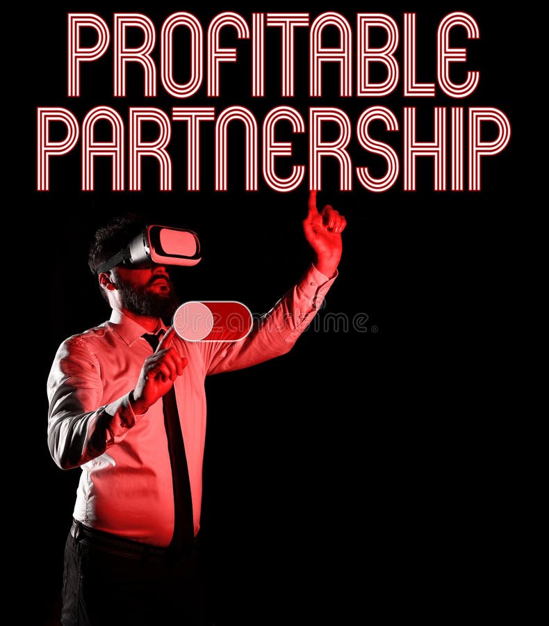 Handwriting Text Profitable Partnership. Word for Creating an ...