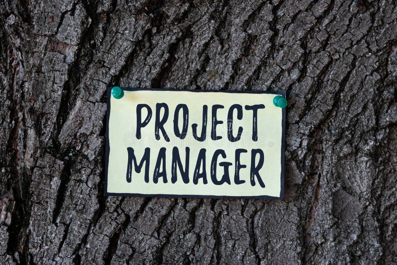 Handwriting Text Project Manager. Word for Overall Charge of the ...