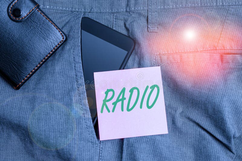 Handwriting Text Radio. Concept Meaning Activity or Industry of ...