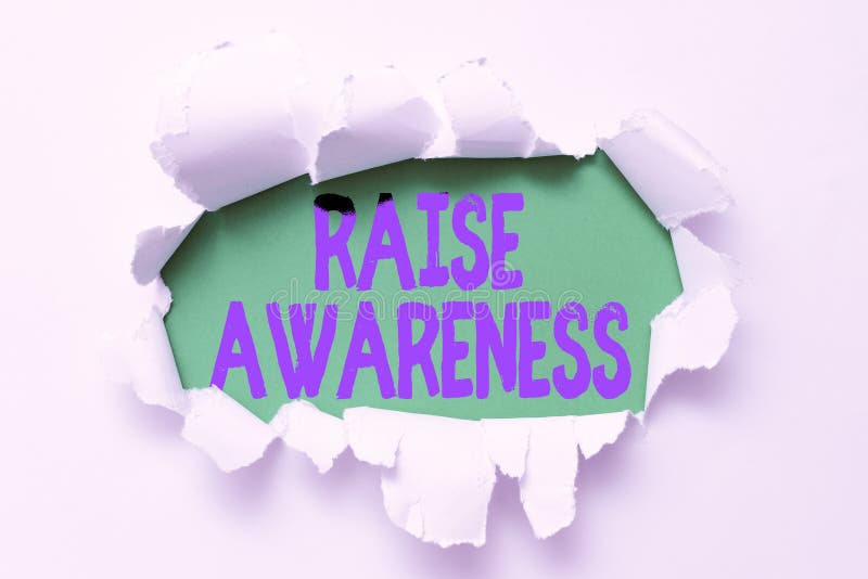 Handwriting Text Raise Awareness. Internet Concept Creating a Specific ...