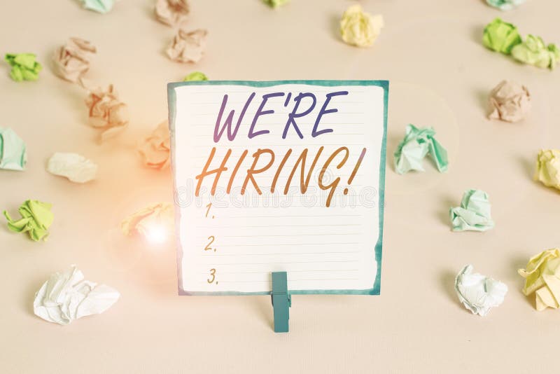 Handwriting Text we Re Hiring. Concept Meaning Recently Employ Someone ... Handwriting Text we Re Hiring. Concept Meaning Recently Employ Someone ...