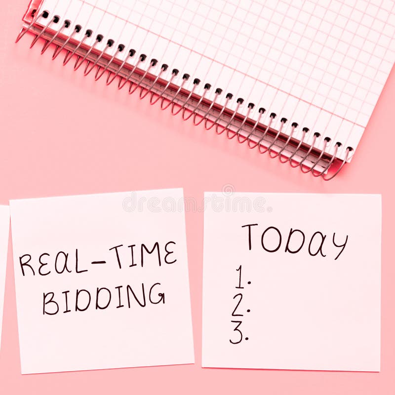 Handwriting Text Real Time Bidding. Conceptual Photo Buy and Sell ... Handwriting Text Real Time Bidding. Conceptual Photo Buy and Sell ...