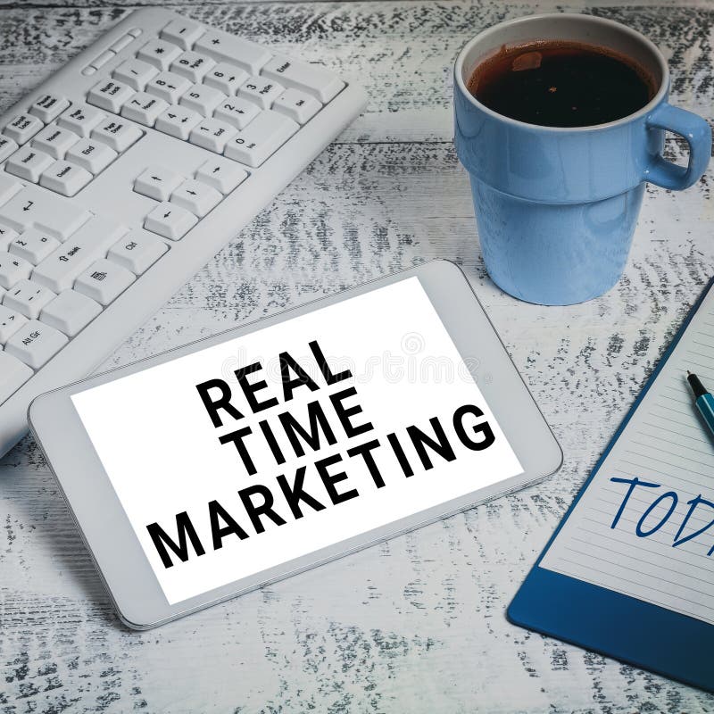 Conceptual Caption Real Time Marketing. Word Written on Business ... Conceptual Caption Real Time Marketing. Word Written on Business ...