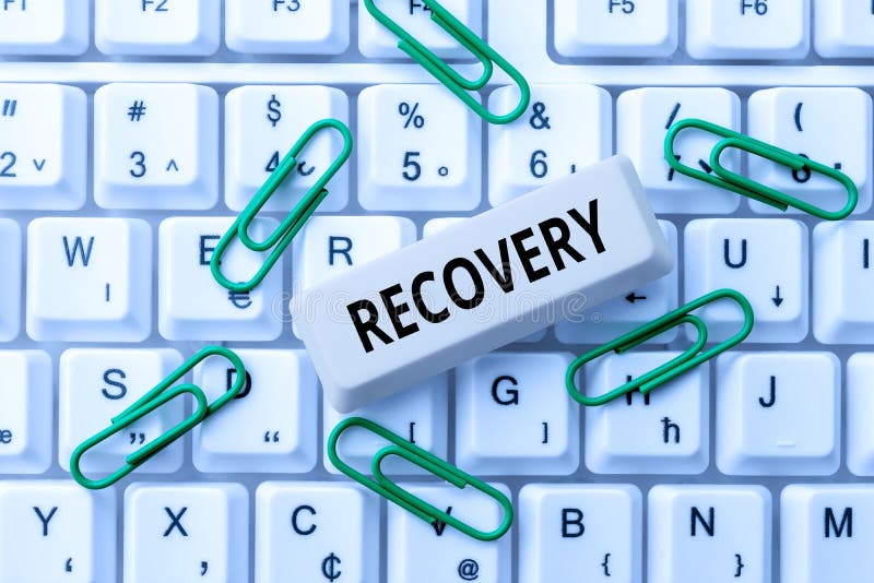 Writing Displaying Text Recovery. Internet Concept the Return To Normal ...