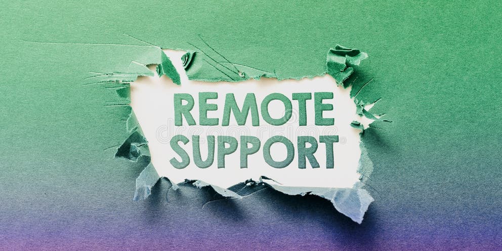 Inspiration Showing Sign Remote Support. Business Idea Help End-users ...
