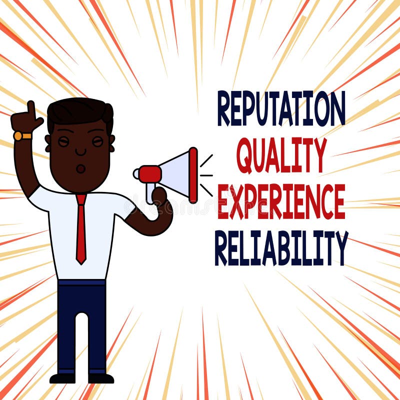 Handwriting Text Reputation Quality Experience Reliability. Concept ...