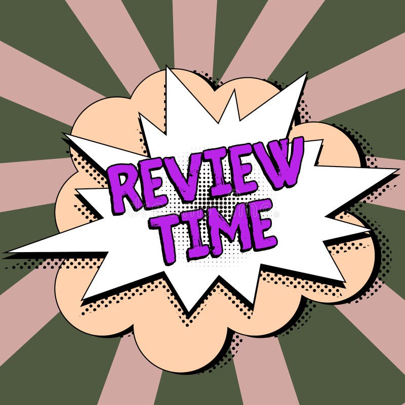 Text Caption Presenting Review Time. Concept Meaning Situation or ...