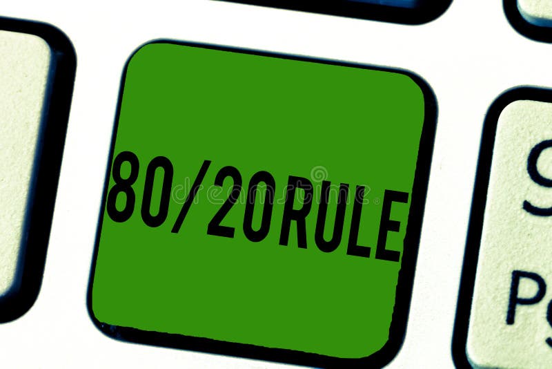 Handwriting Text 80 20 Rule. Concept Meaning Pareto Principle 80 ...