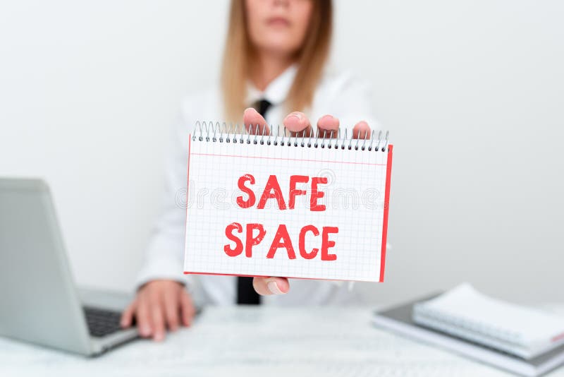 Handwriting Text Safe Space. Internet Concept a Place or Room in Which ...