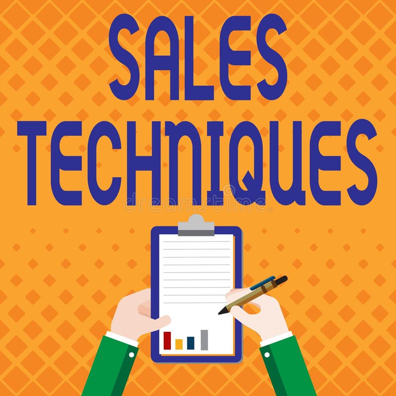 Handwriting Text Sales Techniques. Concept Meaning Methods that Sales ...