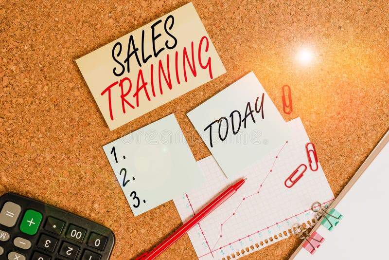 Handwriting Text Sales Training. Concept Meaning Train Salesshowing the ...