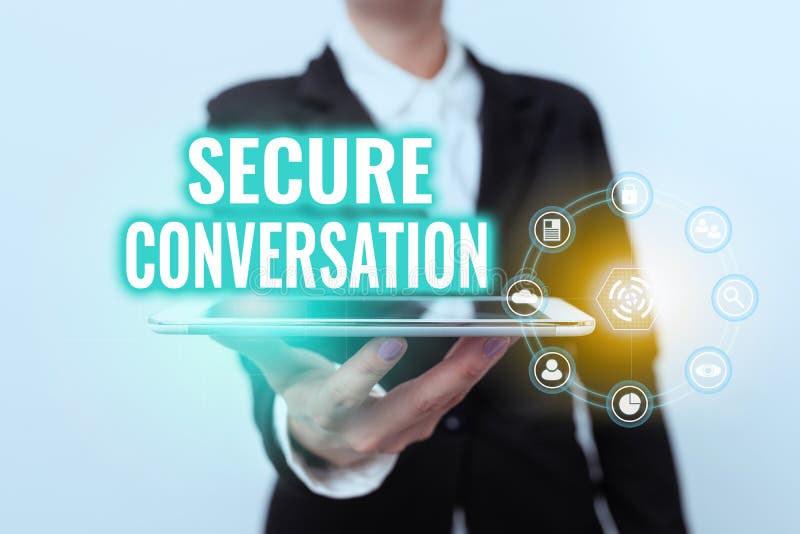 Handwriting Text Secure Conversation. Business Showcase Secured ...