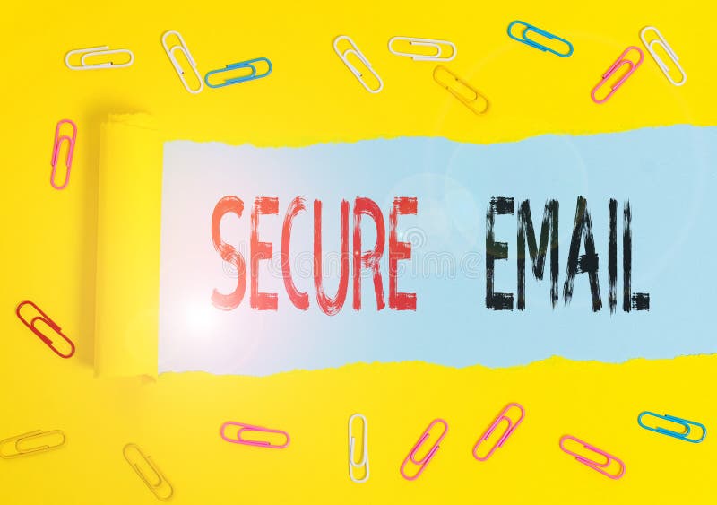 Handwriting Text Secure Email. Concept Meaning Protect the Email ...