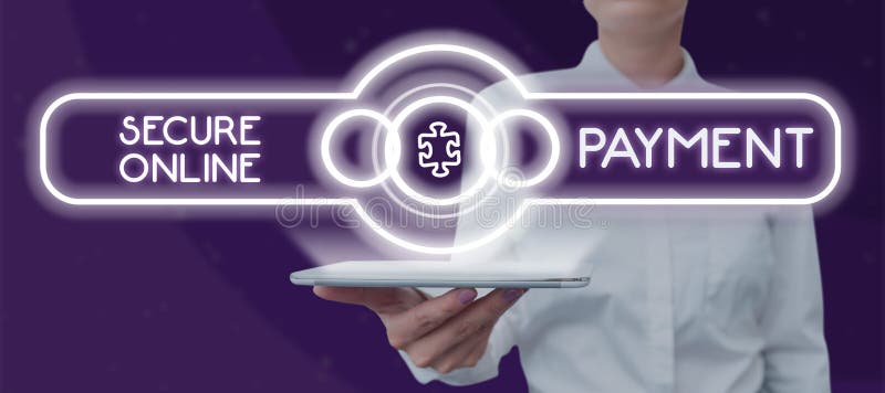 Conceptual Caption Secure Online Payment. Conceptual Photo Safe Digital ...