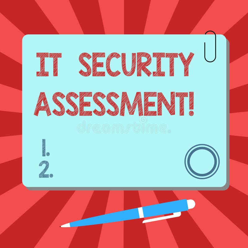 Handwriting Text it Security Assessment. Concept Meaning Ensure that ...