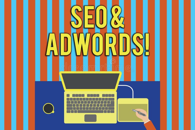 ADWORDS Text Written on Blue Rectangle Stamp Stock Illustration ...