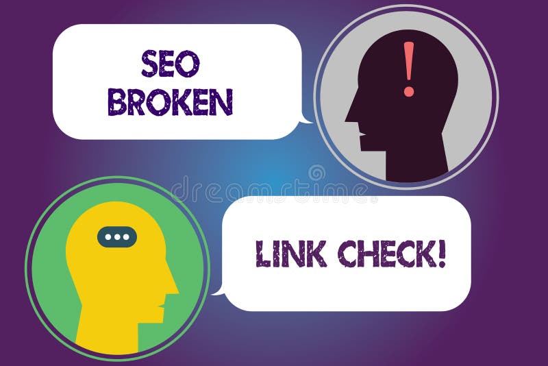 Handwriting Text Seo Broken Link Check. Concept Meaning Search Engine ...