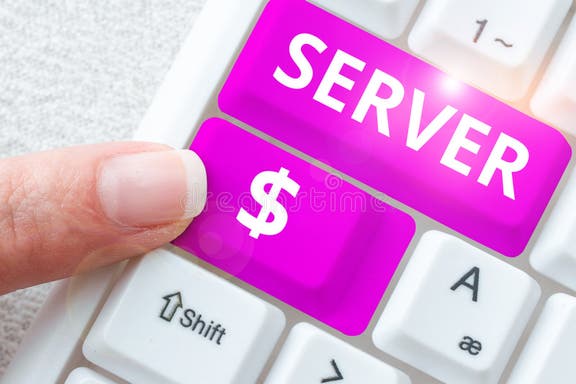 Conceptual Display Server. Business Concept Computer Program Which Manages Access Centralized ...