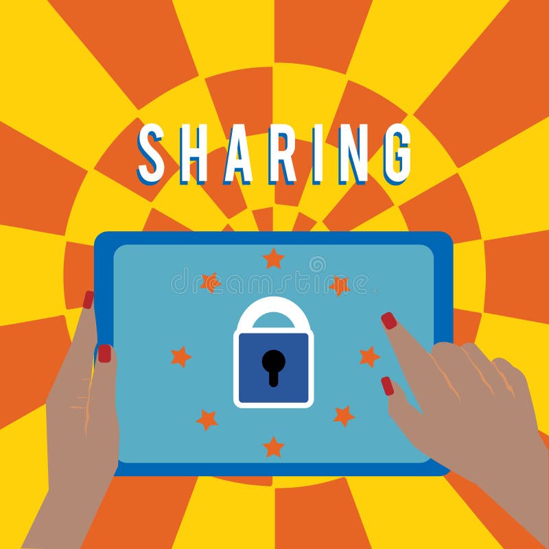 Handwriting Text Sharing. Concept Meaning Have Portion of Something ...