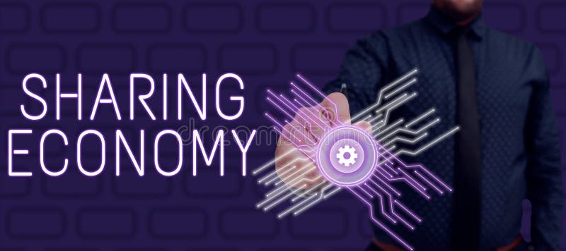 Handwriting Text Sharing Economy. Business Showcase a System Where ...